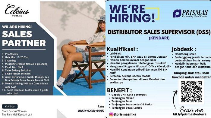 Lowongan Kerja Kendari Celcius Woman dan Prismas Buka Loker Posisi Sales, Kualifikasi, Cara ...