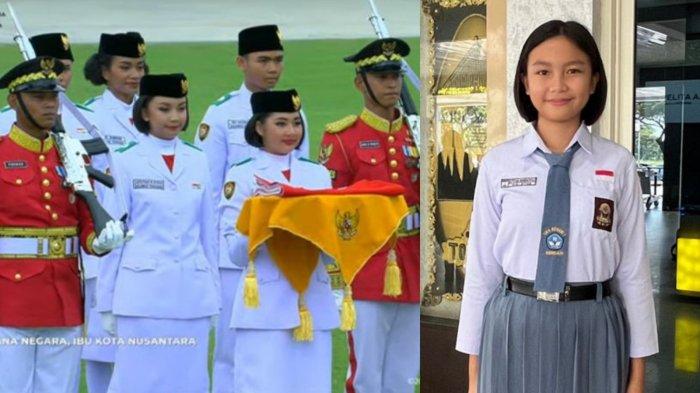 Profil Lutfiyah Utoyo, Paskibraka Asal Sultra Jadi Cadangan Pembawa Baki Upacara HUT ke-79 di ...