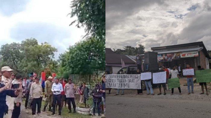 Warga Demo Depan Kantor Desa Maligano Muna Sultra, Ditemui Langsung Plt ...