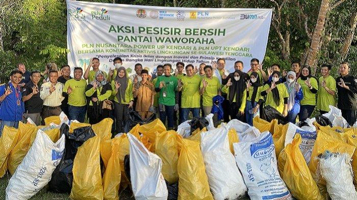 Cara Memperingati Hari Lingkungan Hidup Sedunia, PLN Bersih-bersih Pantai di Soropia Konawe ...