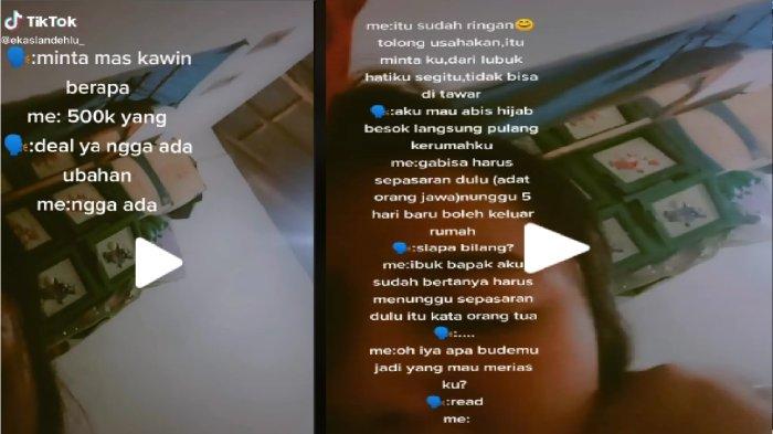 Video Viral Curhat Wanita Minta Mahar Rp 500 Ribu Tak Disanggupi, Ingin Pernikahan Batal Tapi ...