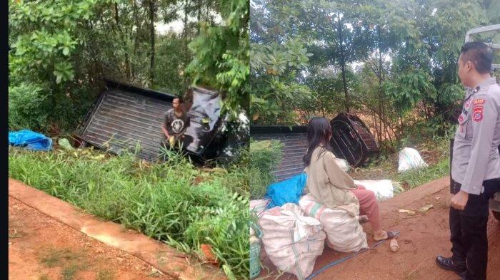 Video Viral Kecelakaan Tunggal Pikap Bawa Jagung Terbalik di Desa Tambea Kolaka Sulawesi ...