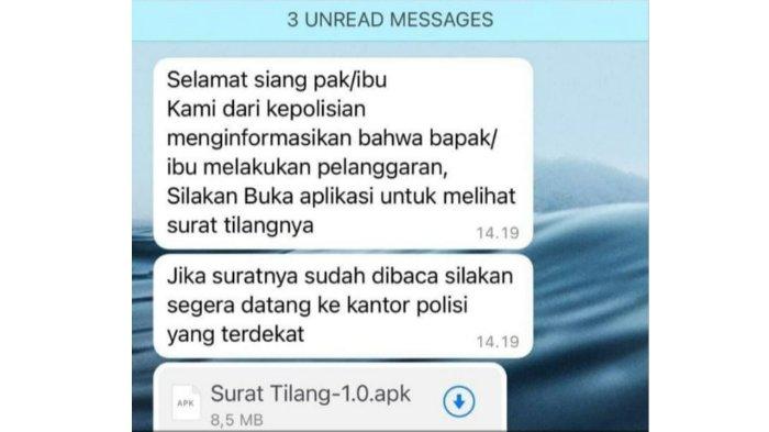 Viral Surat Tilang Elektronik Via WhatsApp Messenger di Kendari Sulawesi Tenggara, Waspada ...