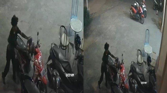 Terekam CCTV, Pria di Kolaka Sultra Nekat Curi Dua Helm di Parkiran Warkop Pakde Kelurahan ...