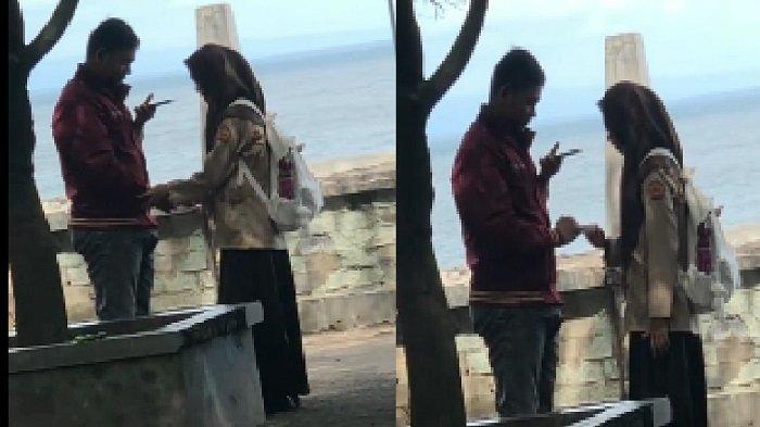 Video Viral Duo Sejoli Bikin Konten Tos Tangan Romantis di Pinggir Laut ...