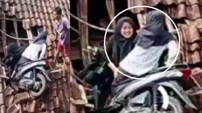 5 Fakta Video Viral Bocah Perempuan Kecelakaan, Motor Nyangkut di Atap Rumah Warga, Korban Masih ...
