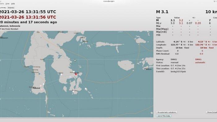 Moramo Konawe Selatan Diguncang Gempa Bumi Berkekuatan 3 1 Skala