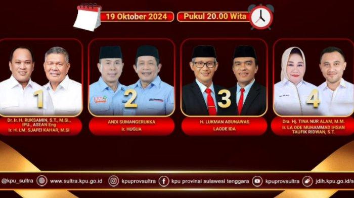 Live Streaming Debat Pilkada Sulawesi Tenggara, Cagub-Cawagub Sultra ...
