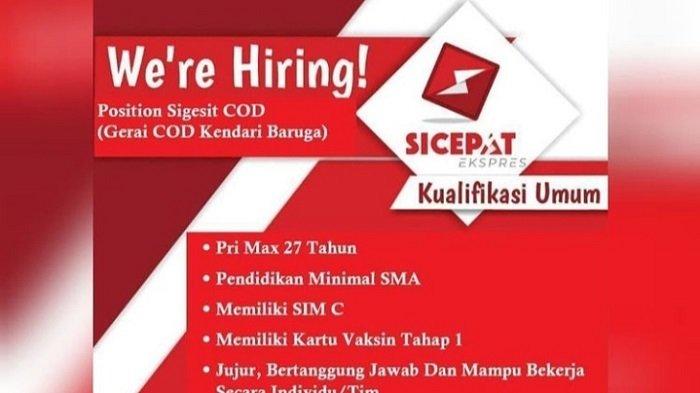 Lowongan Kerja Kendari, SiCepat Ekspres Buka Loker Sigesit COD ...