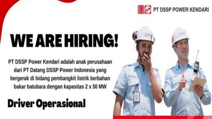 Perusahaan Batubara PT DSSP Power Kendari Buka Lowongan Kerja Driver Operasional, Ini Link ...