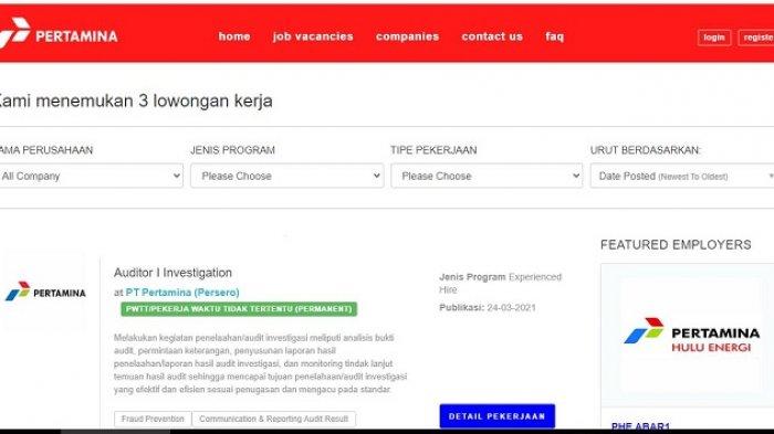 PT Pertamina Buka Lowongan Pekerjaan Bagi Lulusan S1, Informasi Detail Cek recruitment.pertamina ...