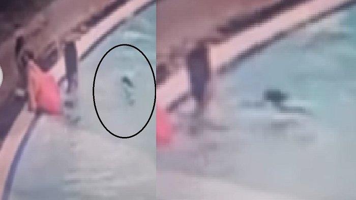 Rekaman CCTV Viral Lagi Dante Terlihat Ditendang Yudha di Dalam Kolam ...