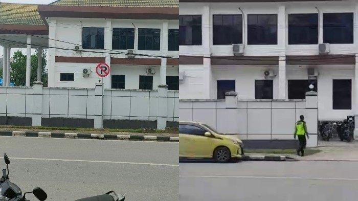 Larangan Parkir Tak Dihiraukan, Polisi Tertibkan Kendaraan Terparkir Liar di Samping Kejari ...