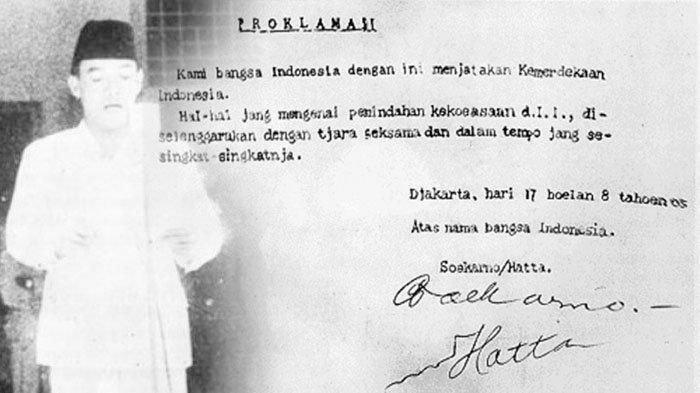 Lengkap Isi Teks Proklamasi Kemerdekaan Indonesia Dibacakan Soekarno di ...