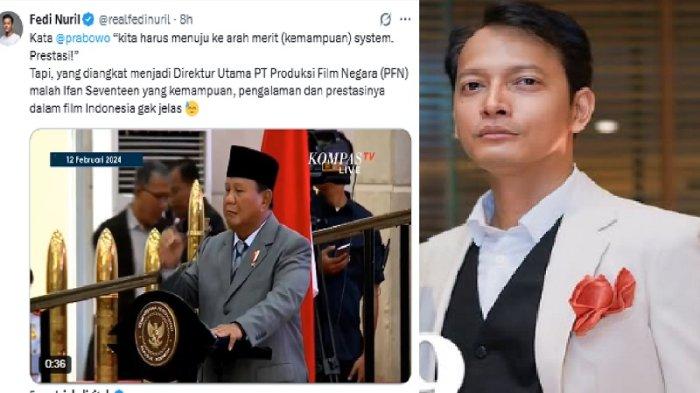 Fedi Nuril Heran Ifan Seventeen Jabat Dirut PT Produksi Film Negara, Singgung Prestasi di ...