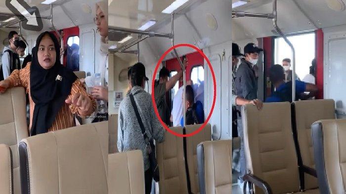 Video Viral Kepala Penumpang Terjepit Pintu Kereta Api, Emak-emak Panik, Pas Terbuka Langsung ...
