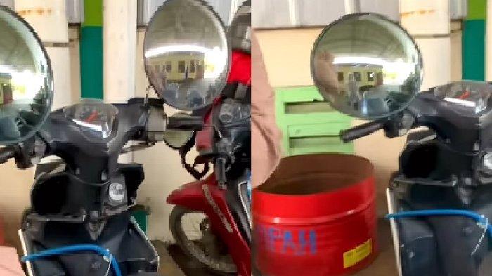 Video Viral Wanita Tertawa Lihat Motor Kaca Spion Besar Hingga Klakson ...