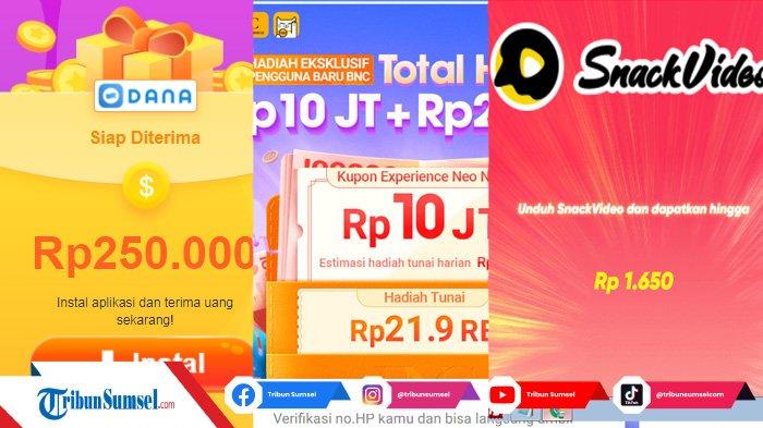 12 Aplikasi Penghasil Uang Tercepat 2022 Hasilan Saldo DANA Rp 100 Ribu Perhari - Tribunsumsel.com