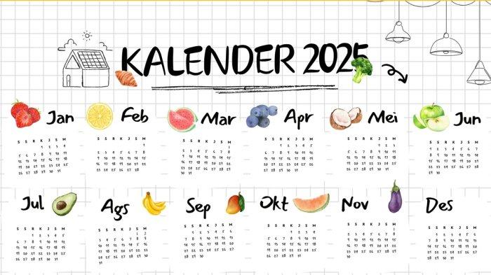 20 Download Kalender 2025 Lengkap dengan Tanggal Merah, Format PDF, JPG dan Canva Bisa Diedit ...