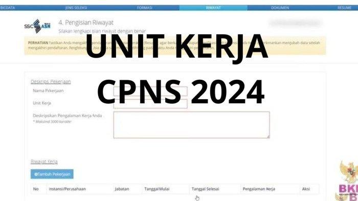 Arti Unit Kerja dalam Formasi CPNS 2024, Ini Penjelasan Lengkap dan Contohnya - Tribunsumsel.com