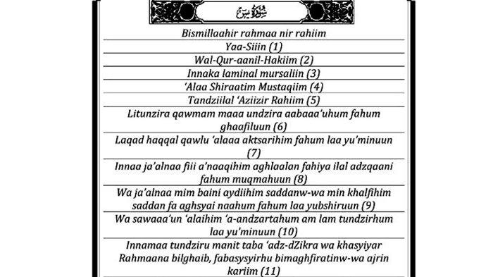 Baca Surat Yasin Latin Mudah Dibaca dan Artinya, Lengkap Ayat 1 Sampai ...