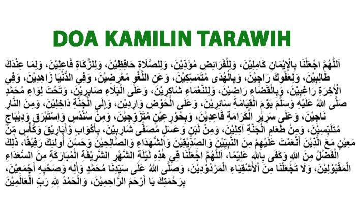 Bacaan Doa Kamilin Tarawih Lengkap Tulisan Arab, Latin dan Terjemahan, Link Download PDF di Sini ...