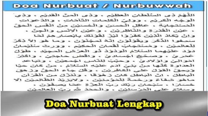 Berita Panduan Bacaan Doa Nurbuat Lengkap Terbaru Hari Ini ... Berita Panduan Bacaan Doa Nurbuat Lengkap Terbaru Hari Ini ...