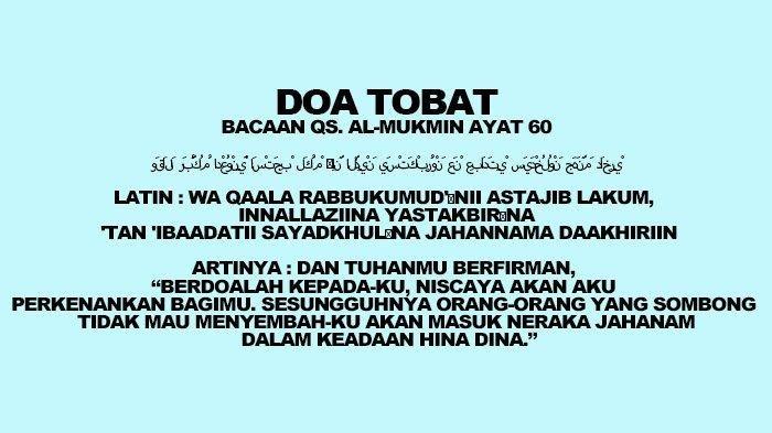 Bacaan Doa Tobat Islam Arab, Latin dan Terjemahan Bahasa Indonesia ...