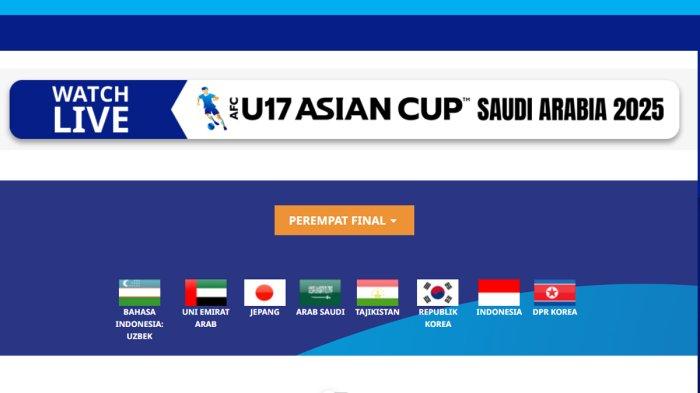Bagan dan Format Perempat Final Piala Asia U17 2025, Lengkap Jadwal dan Kick Off Pertandingan ...