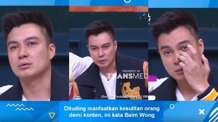 Suara Bergetar, Baim Wong Menangis Dituding Manfaatkan Kesulitan Orang ... Suara Bergetar, Baim Wong Menangis Dituding Manfaatkan Kesulitan Orang ...