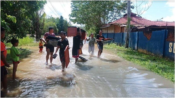 Banjir Rendam Ratusan Rumah di Kelurahan Belalau II Lubuklinggau Utara, Tinggi Air 1 Meter ...