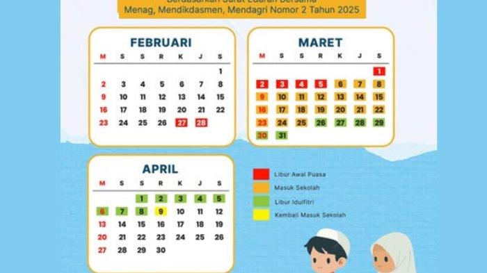 Jadwal Libur Sekolah Ramadan 2025 Lengkap Libur Nasional dan Cuti Bersama Lebaran 2025 - Halaman ...