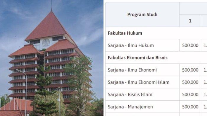 Besaran UKT Universitas Indonesia UI Jalur Nasional SNBP dan SNBT 2024, Lengkap Semua Jurusan ...