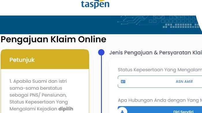 Cara Pengajuan e-Klim Taspen Melalui Link https://tos.taspen.co.id/eklaim, Lengkap Bentuk PDF ...