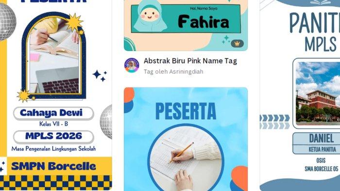 Contoh Name Tag MPLS 2024 Kreatif dan Bisa Diedit, Ini Cara Membuatnya ...