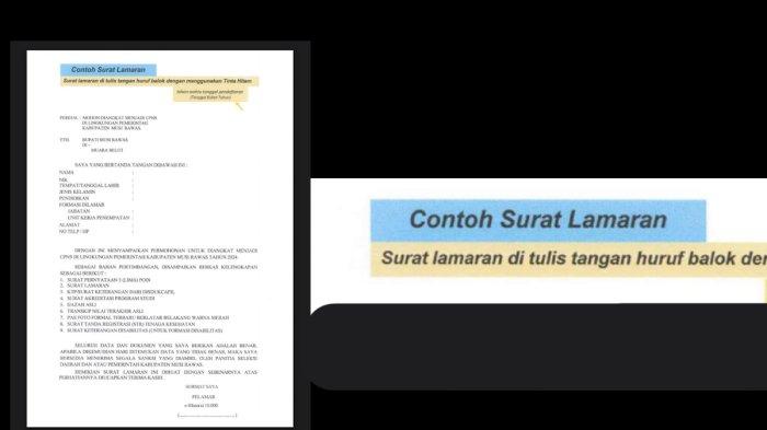 Contoh Surat Lamaran CPNS 2024 dengan Persyaratan Instansi, Tersedia Link Download PDF - Halaman ...