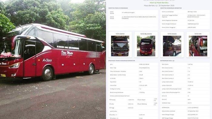 Hasil Uji KIR Bus PO Duta Wisata Terjun ke Sungai di Guci Tegal, Rem Utama Mampu Tahan Beban ...