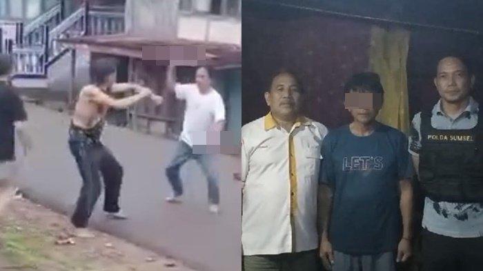 Detik-Detik Duel 'Carok' Ayah dan Anak di Muba, Viral Saling Serang Pakai Sajam, Polisi Buka ...