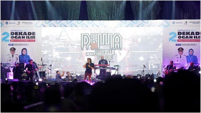 Hujan Gerimis, Dewa 19 Konser di Ogan Ilir Bawakan 15 Lagu, Puluhan ...