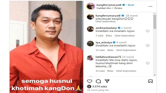 Saksikan Detik-detik Donny Kesuma Meninggal Dunia, Ghassan Bantah Kabar Ayah Sempat Dikomakan ...