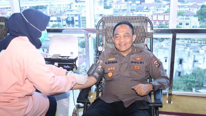 Sambut Hut Bhayangkara ke-77, Sinergitas TNI - Polri Gelar Donor Darah - Tribunsumsel.com