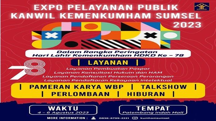 Pameran Pelayanan Publik Kemenkumham di Palembang Indah Mall, Catat Tanggalnya - Tribunsumsel.com