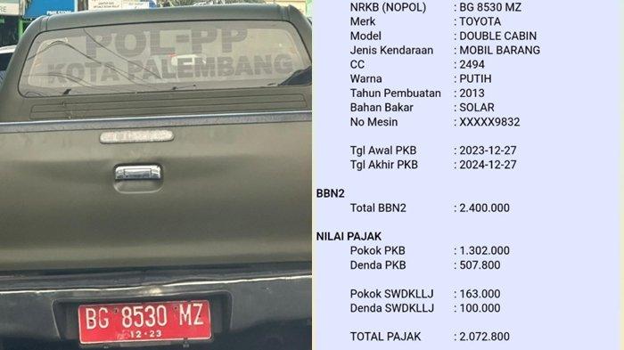 Fakta Baru Soal Mobil Dinas Satpol PP Palembang Viral Tak Bayar Pajak ...