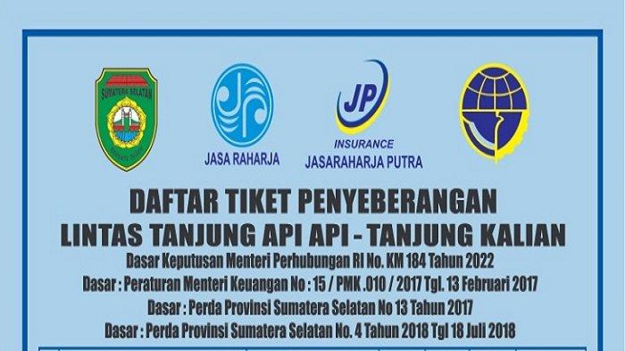 Daftar Harga Tiket Penyeberangan Tanjung Api-Api Palembang ke Bangka ...