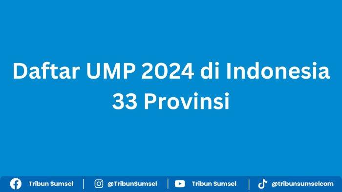 Hari Buruh 2024, Ini Daftar UMP 2024 di Indonesia 33 Provinsi, Jakarta ...