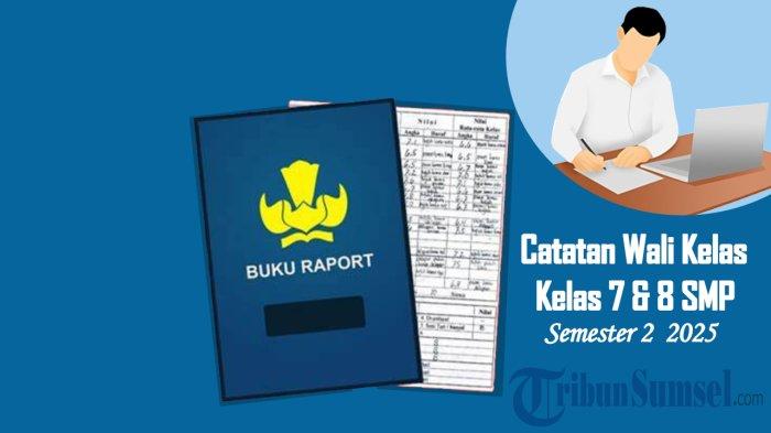 50 Ide Catatan Wali Kelas 7 dan 8 SMP Semester 2 2025 yang Singkat dan ...