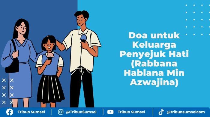 Bacaan Doa untuk Keluarga Penyenang Hati, Rabbana Hablana Min Azwajina Wadzurriyatina Qurrata ...