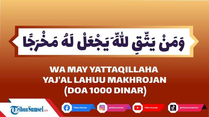 Berita doa seribu dinar dan artinya Terbaru Hari Ini - Tribunsumsel.com