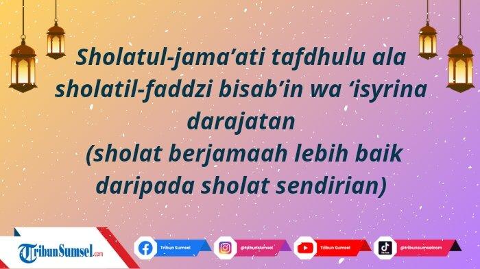 Arti Sholatul Jama’ati Tafdhulu Ala Sholatil Faddzi, Hadits Tentang ...