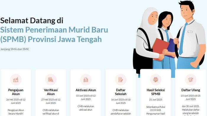 Hasil Pengumuman Seleksi SPMB Jateng 2025 Jam Berapa? Ini LInk dan Cara Cek Hasilnya ...